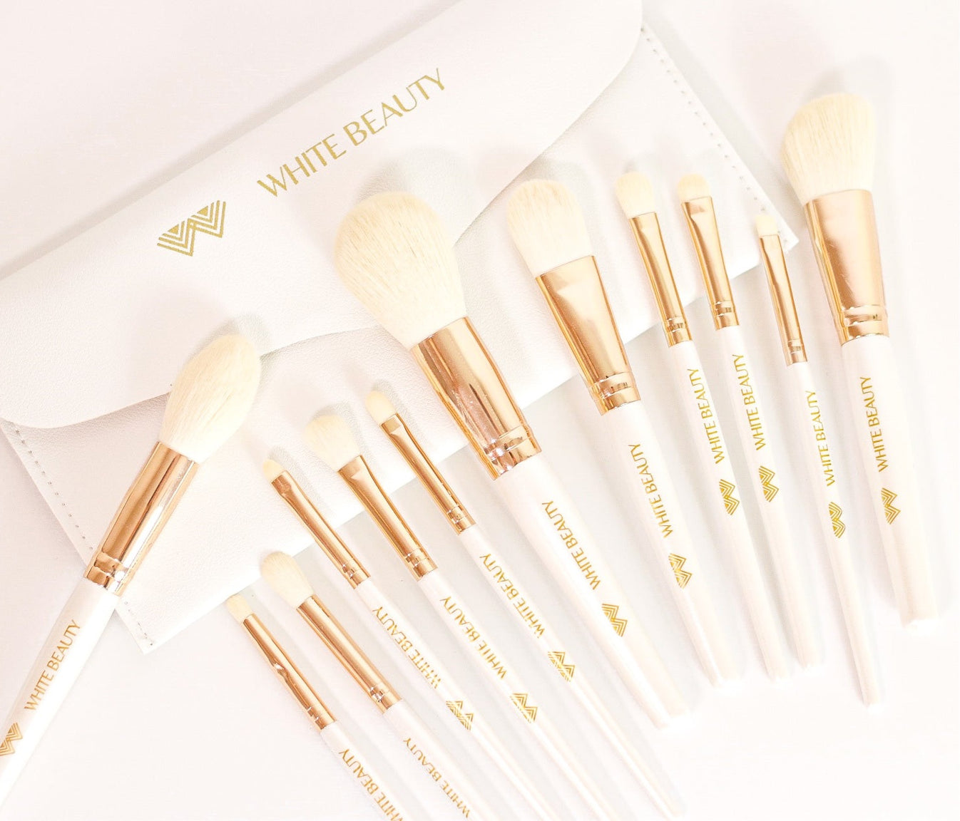 Professional Luxury Golden Brush Set 12 Pcs. – White Beauty Cosmetics